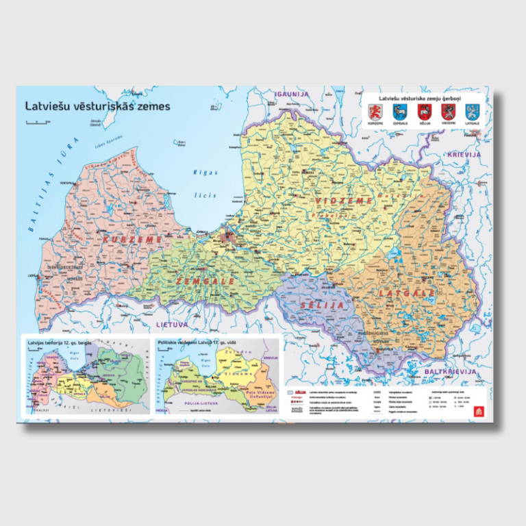latviešu vēsturiskās zemes sienas karte